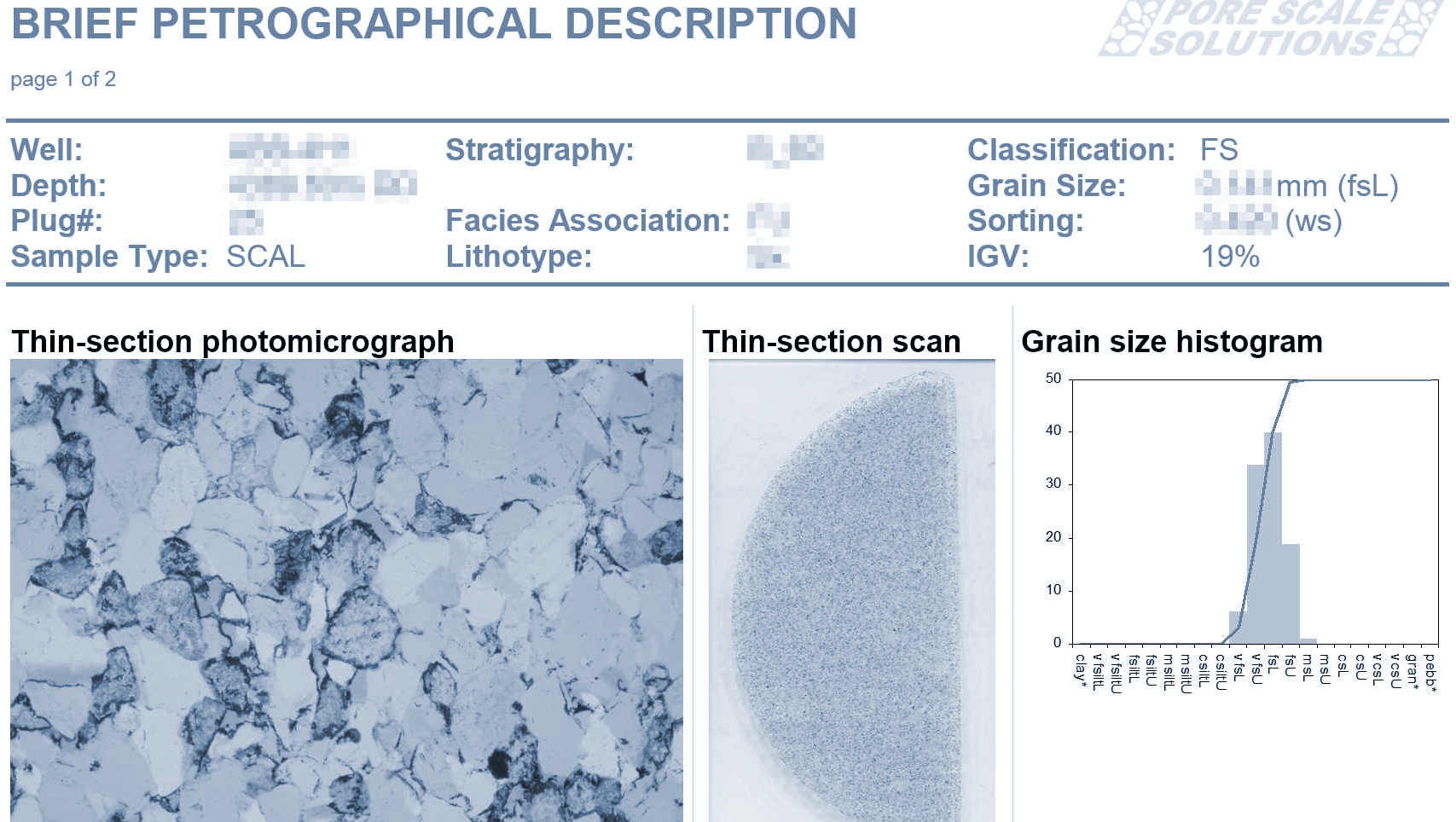 Petrographical Descriptions | Pore Scale Solutions